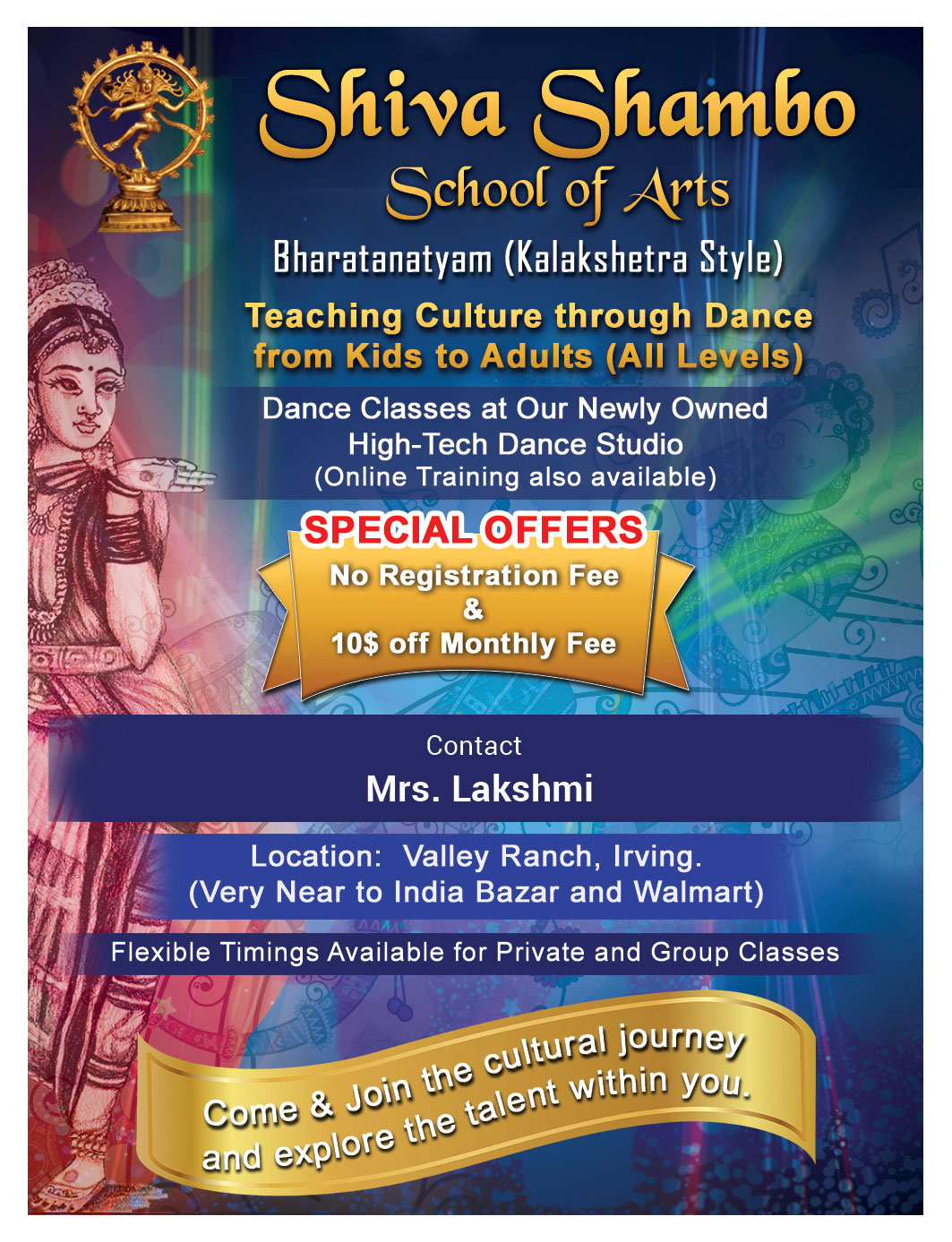 Shiva Shambo School Of Arts - Top Dance Lessons in Irving, TX | Sulekha