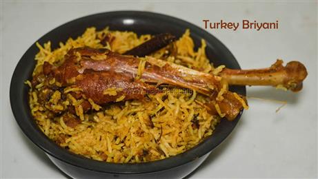 Turkey Biryani recipe / How to make Turkey Biryani in pressure cooker ...