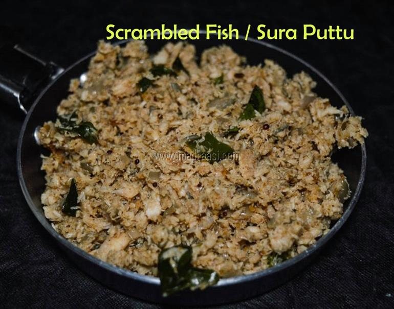 Sura Puttu Recipe / How to make scrambled fish / Shark Bhurji recipe ...