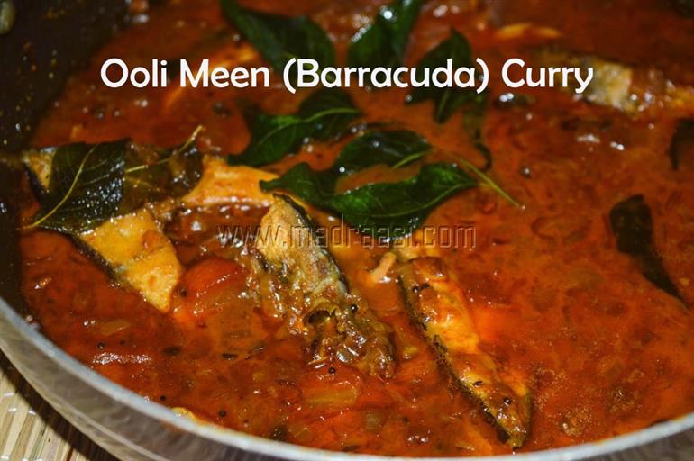 Fish Curry without Coconut / Barracuda Fish curry / Ooli Meen Kulambu ...